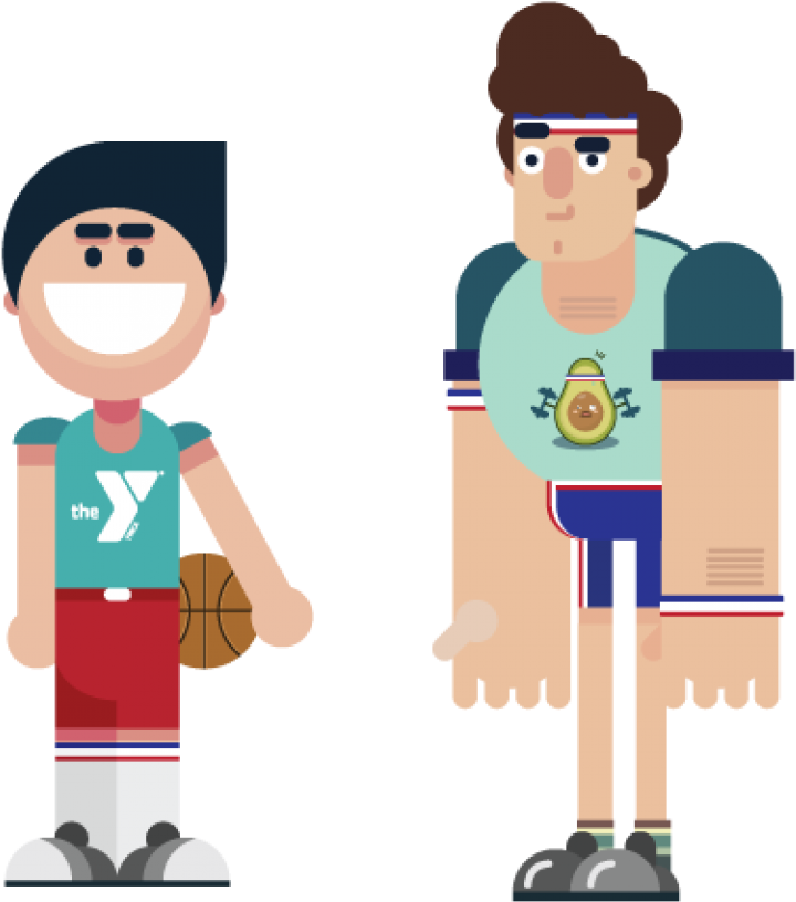 Illustration Of Two Friends Standing Next To Each Other - Cartoon ...