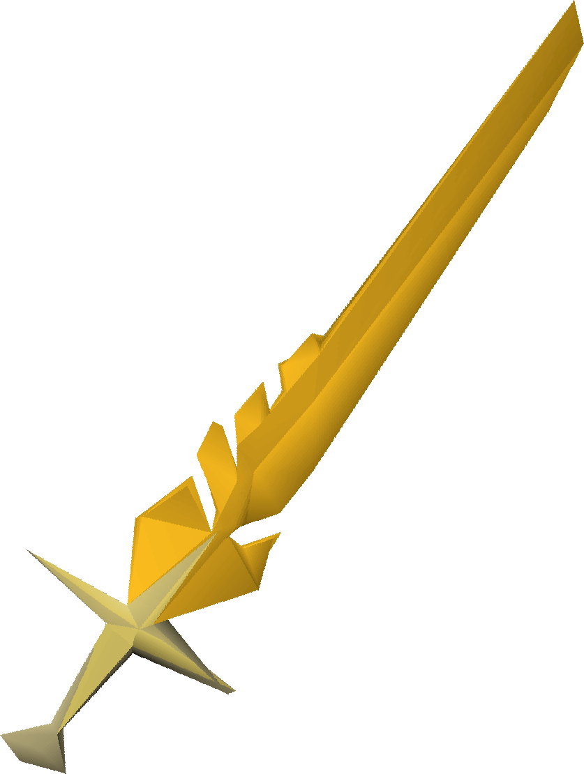 Saradomin's Blessed Sword Is A Two-handed Sword Which - Yellow Sword ...