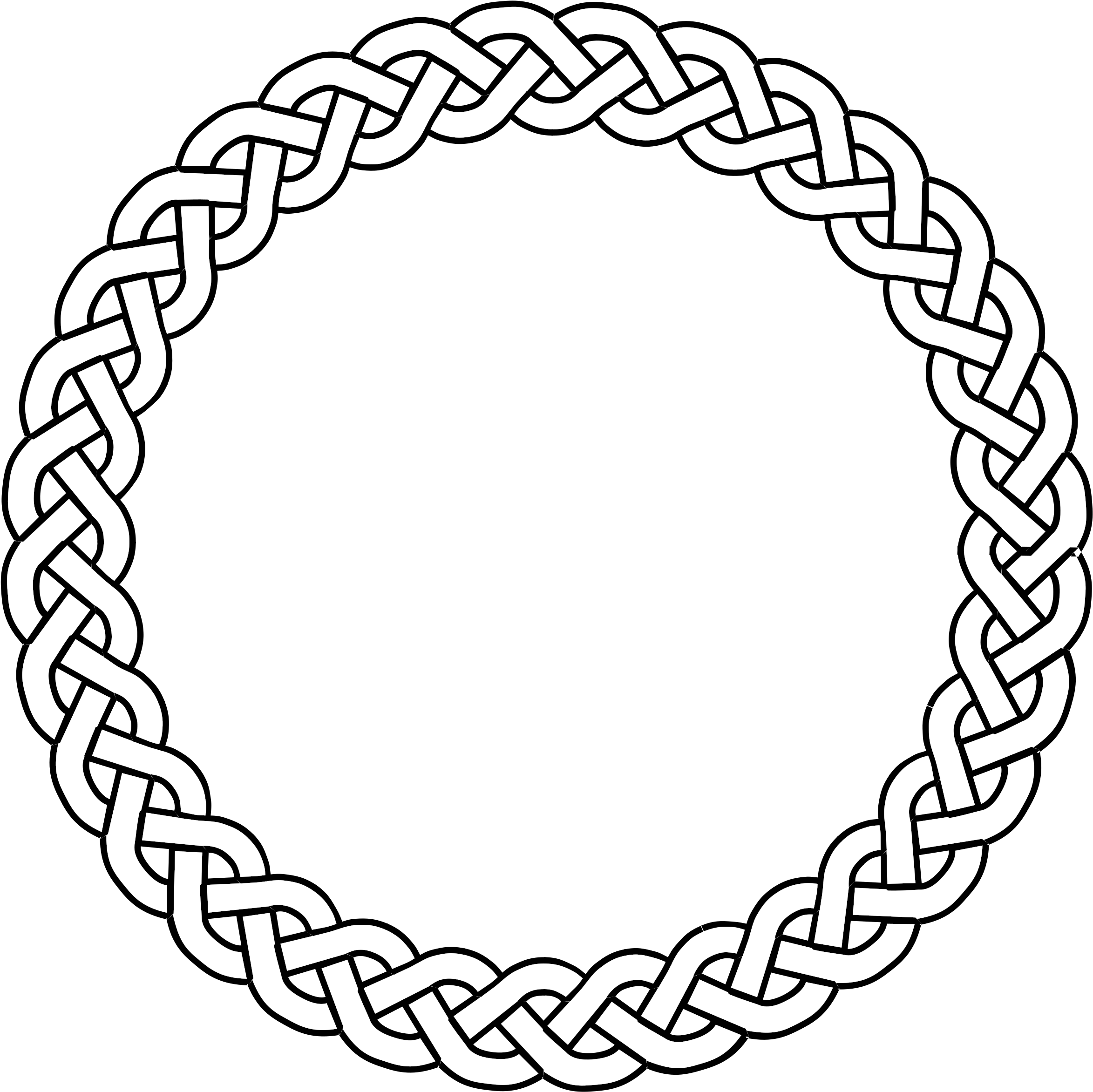 Download Braid Clipart Border - Oval Celtic Knot Border - Png Download ...
