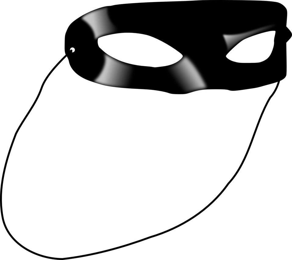 Lone Ranger Style Mask - Free Clip Art Mask - Png Download - Full Size ...