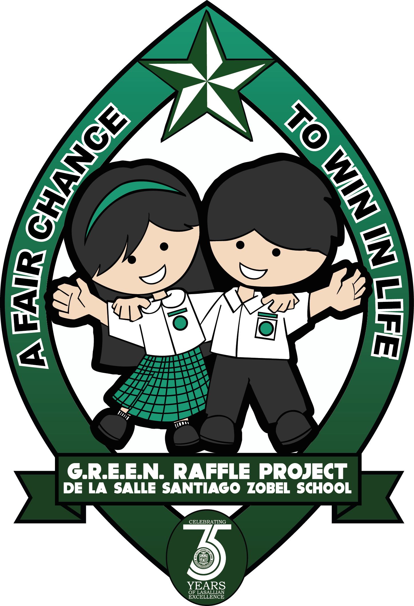 Green Raffle Project Logo Full Color - Shirt For La Salle Clipart ...