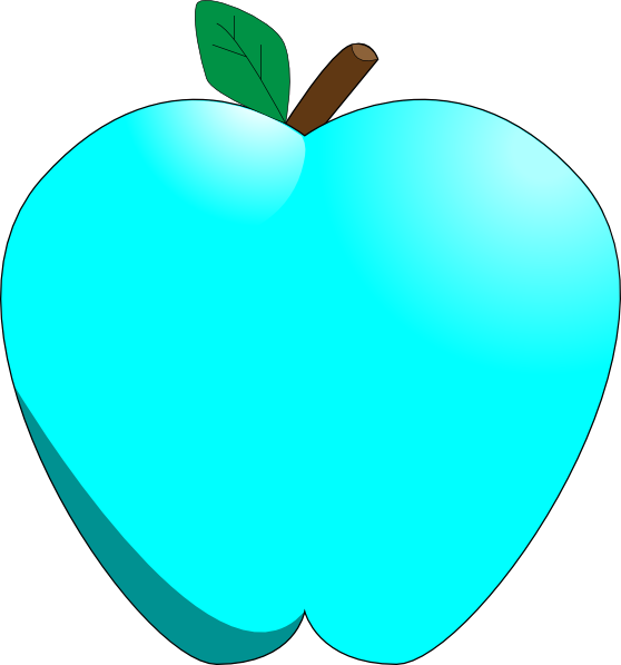 Blue Apple Clip Art At Clker - Blue Apple Clipart - Png Download - Full ...