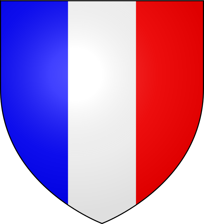 Blason Tricolore Fr - French Flag On Shield Png Clipart - Full Size ...
