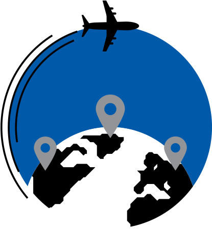 Travel - Global Connection Flat Icon Clipart - Full Size Clipart ...
