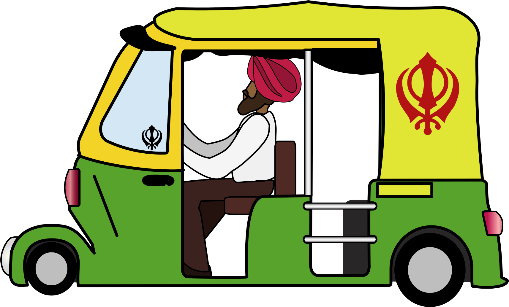 Auto-rickshaw - Auto Rickshaw Sticker Clipart - Full Size Clipart ...