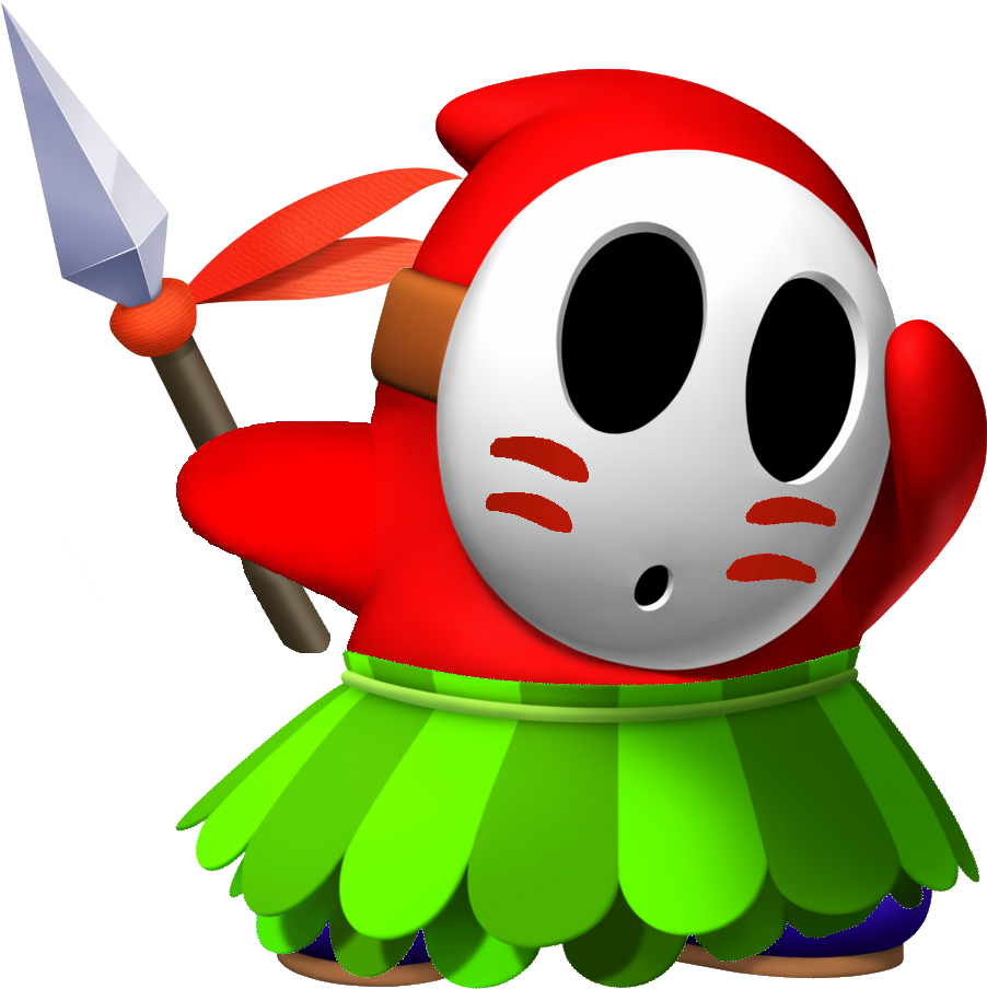 Spear Guy - Shy Guy Mario Clipart - Full Size Clipart (#693909 ...