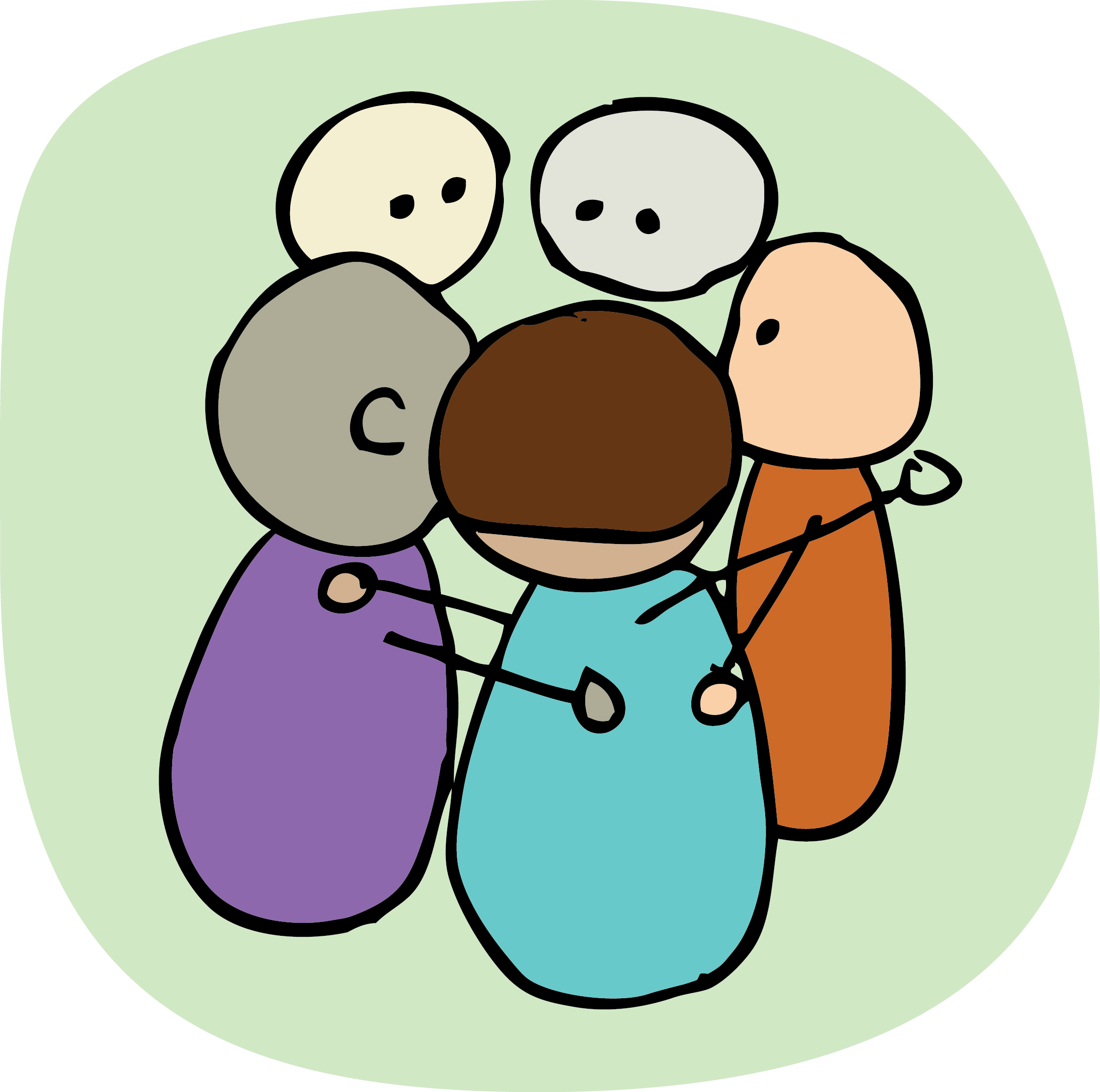 Introduction To Skills Ccmit Group Huddle Discussion - Drawing Clipart ...