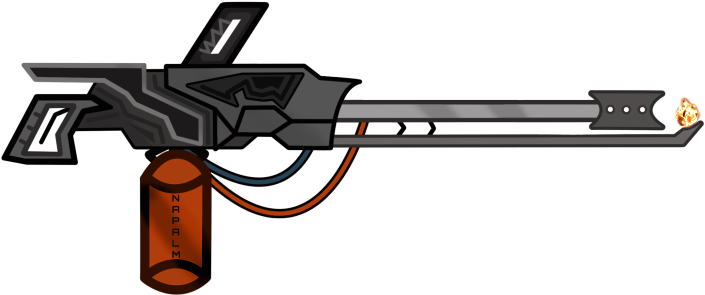 Gun Clipart Flamethrower - Imagenes De Lanzallamas Para Dibujar - Png Download - Full Size ...