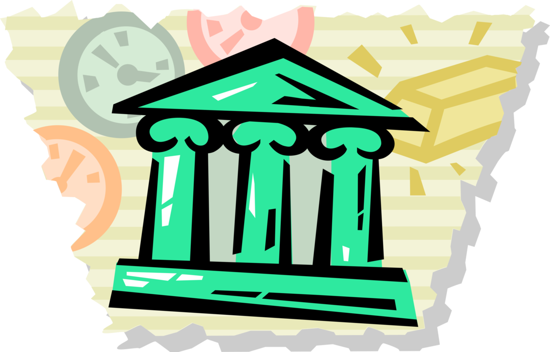 Vector Illustration Of Financial Banking Institution - Illustration ...