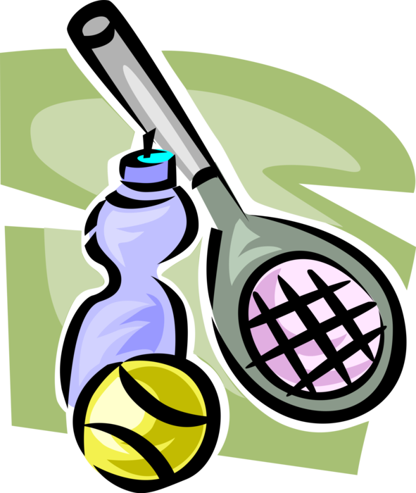 Vector Illustration Of Sport Of Tennis Racket Or Racquet, Clipart ...