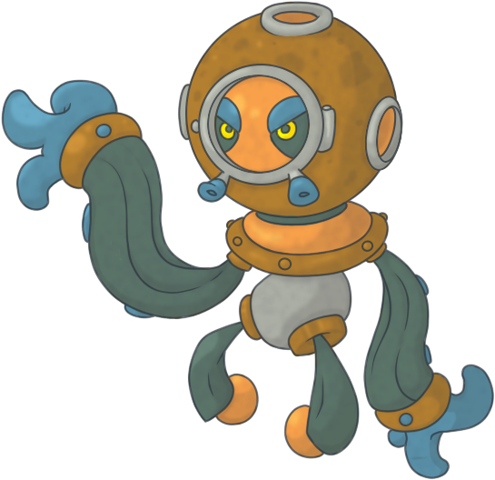 Deep Diving Octopus By Pixel Pete On - Deep Sea Diver Fakemon Clipart ...