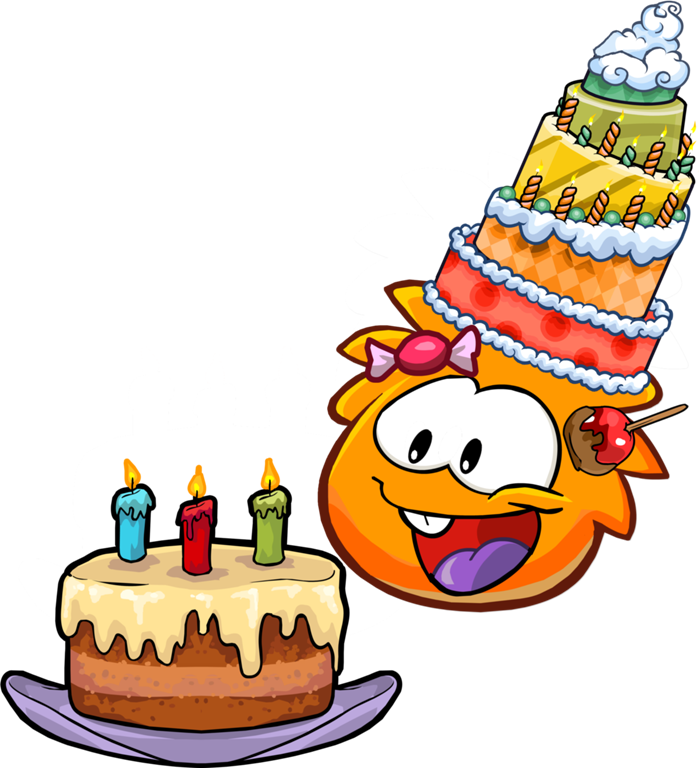 Happy Birthday Orange Puffle - Club Penguin Puffle Birthday Clipart ...