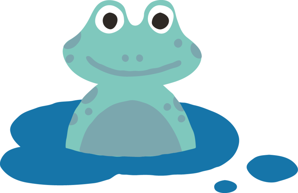 Frog-puddle - Frog Clipart - Full Size Clipart (#751165) - PinClipart