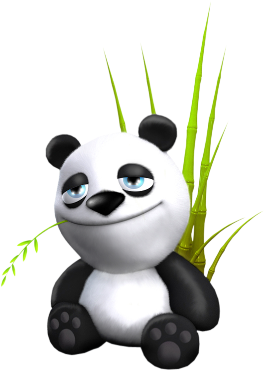 Pandas And Bamboo - Animated Moving Panda Bear Clipart - Full Size ...