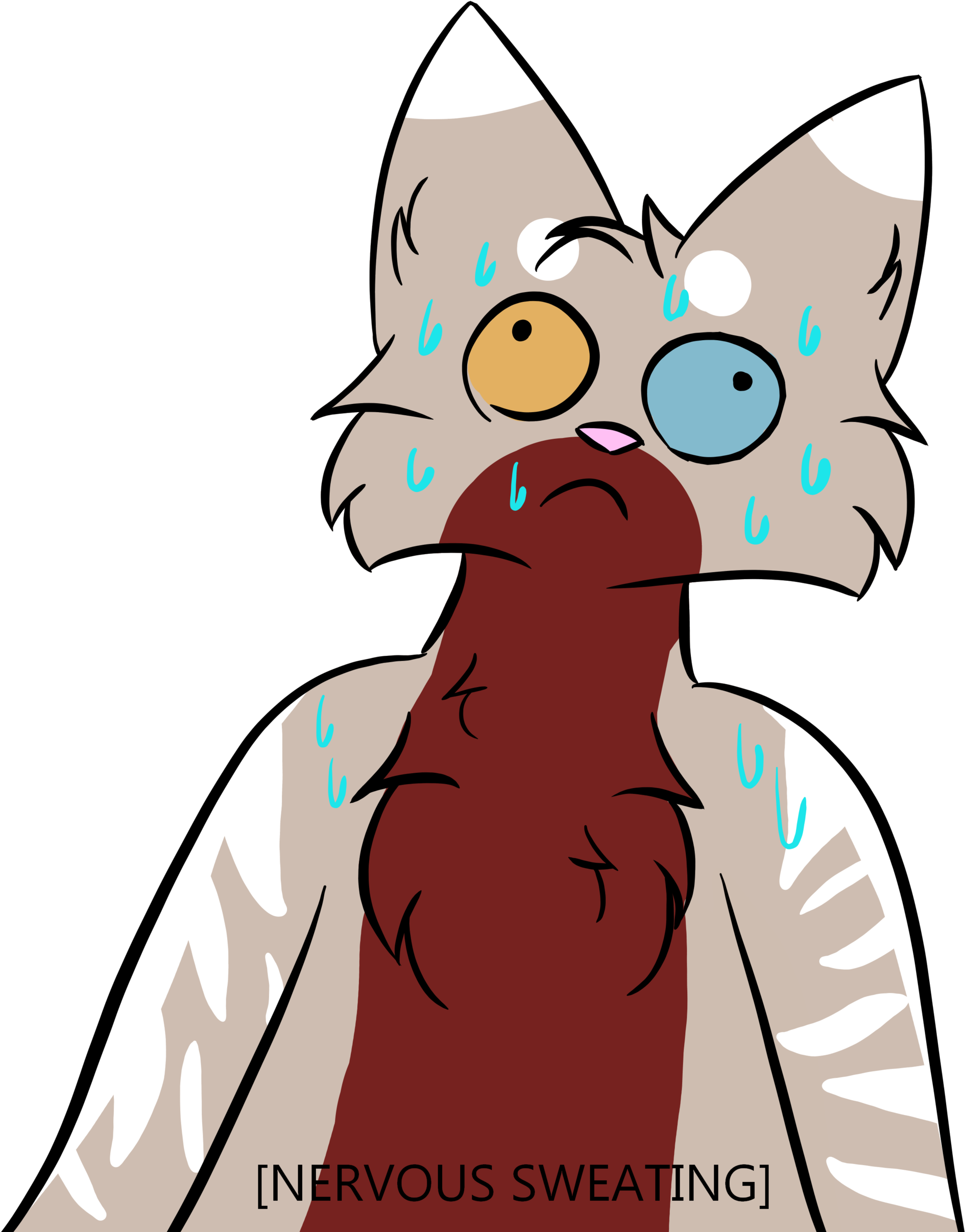 Nervous Sweating Rose - Domestic Short-haired Cat Clipart - Full Size ...