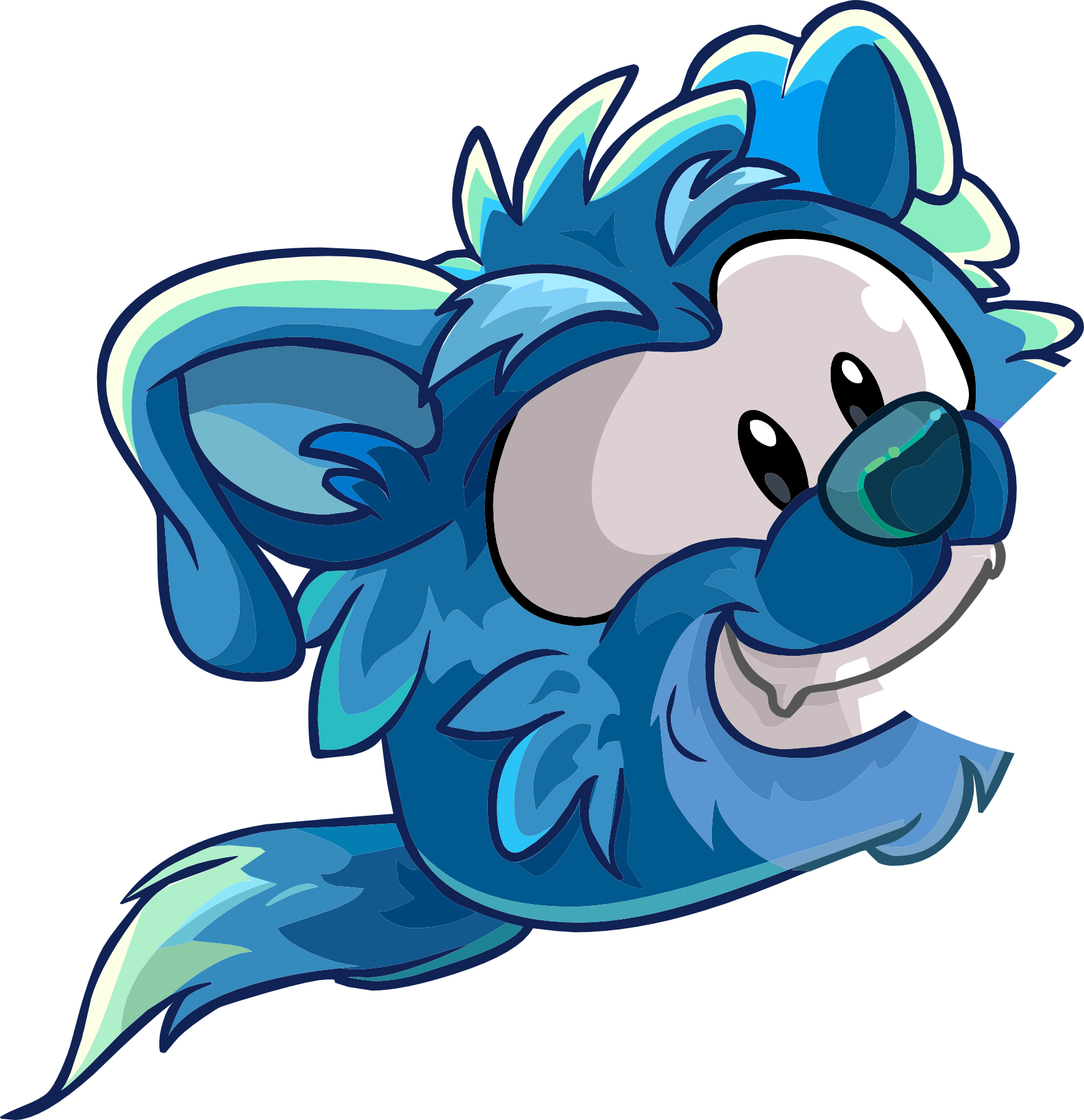 Login April 3 2014 Blue Border Collie Clear - Club Penguin Puffle Dog ...