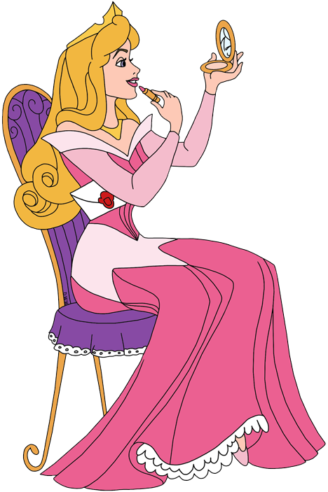 Aurora Applying Makeup Aurora Aurora - Cartoon Clipart - Full Size ...