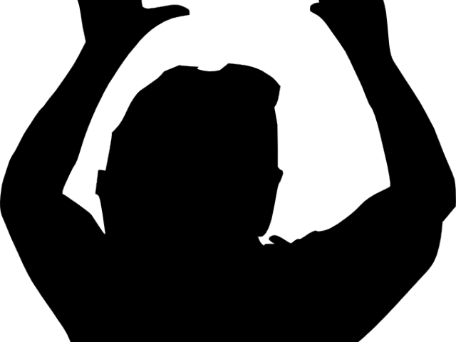 Shaow Clipart Scary Shadow - Raising Hands - Png Download - Full Size ...