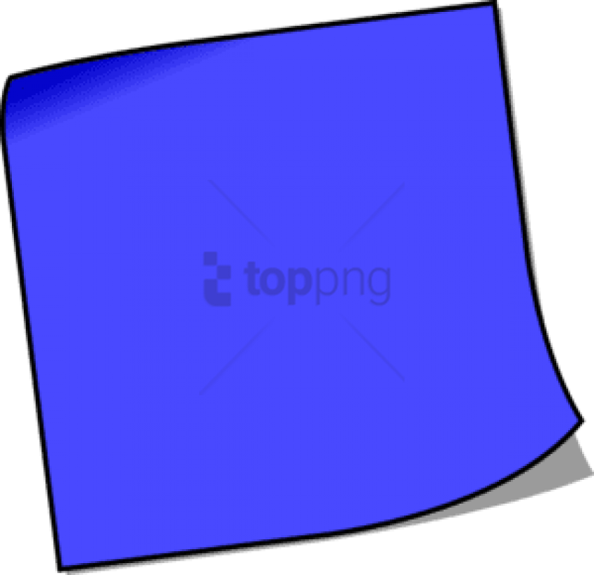 Collection Of Colorful Notes High Quality - Blue Sticky Note Clipart ...