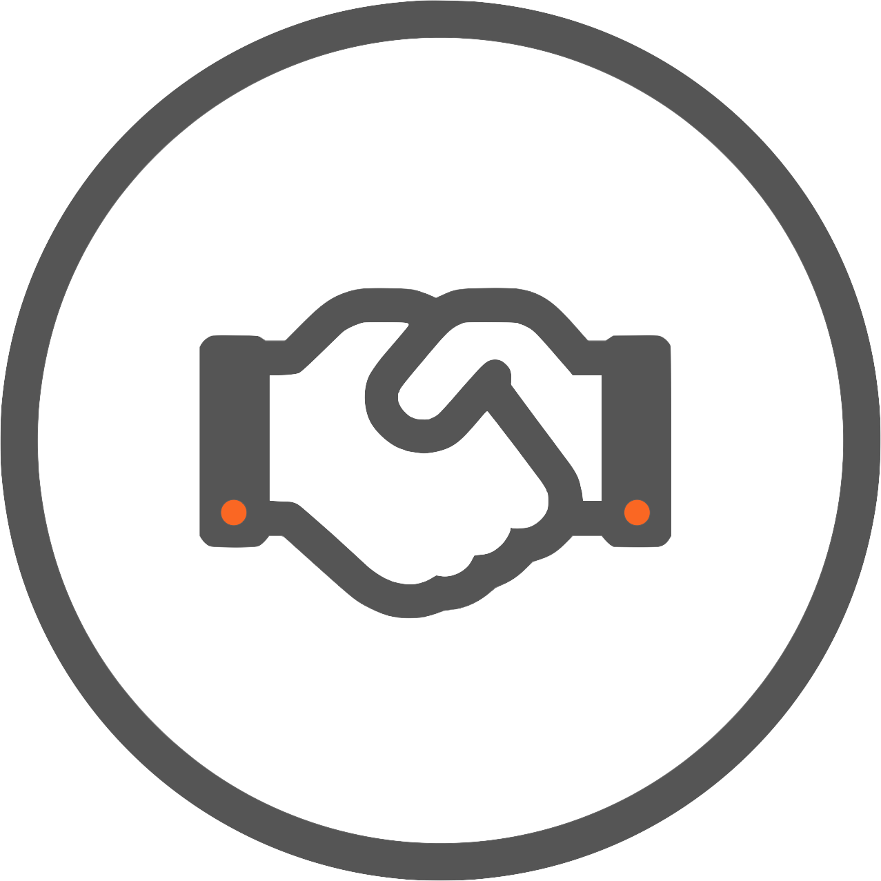 Two People Shaking Hands - Service Industry Symbol Clipart - Full Size ...