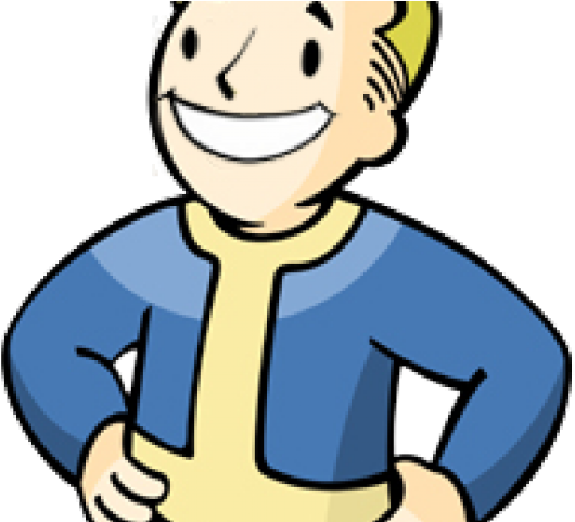 Download Grin Clipart Boy - Fallout Vault Boy Shrug - Png Download ...