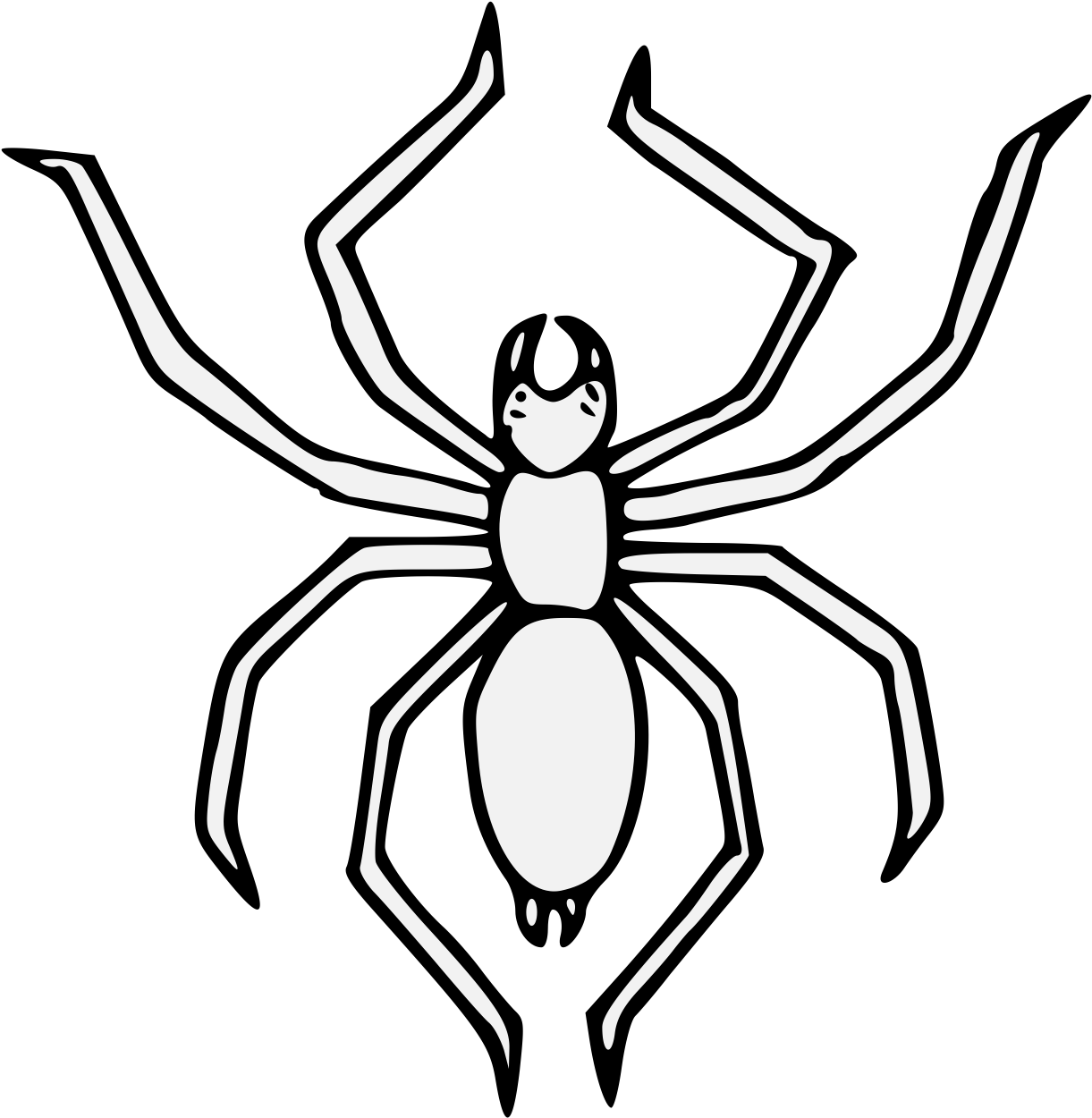 Spiders Drawing Detailed - Cartoon Clipart - Full Size Clipart (#779712 ...