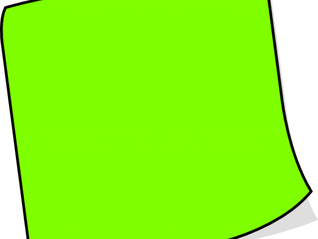 Green Clipart Sticky Note - Green - Png Download - Full Size Clipart ...