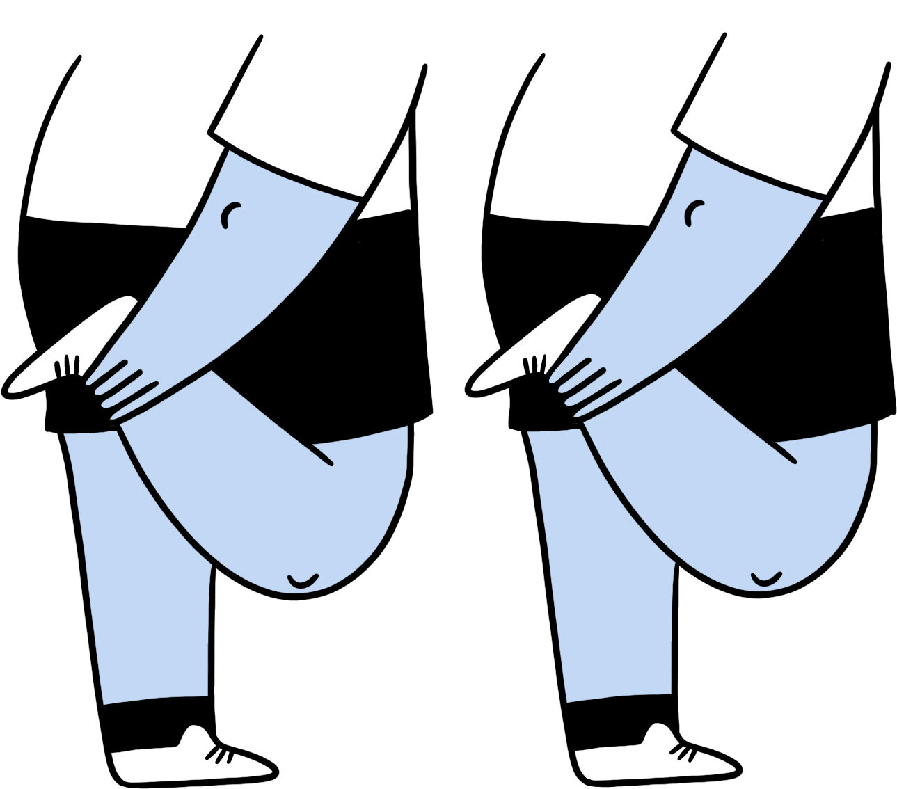 Thigh Stretch - Cartoon Clipart - Full Size Clipart (#783600) - PinClipart