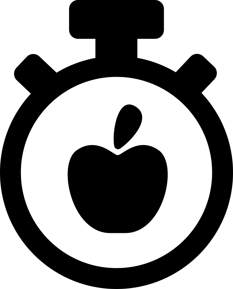 Break Time Symbol Of A Timer And An Apple Comments - Break Time Symbol ...
