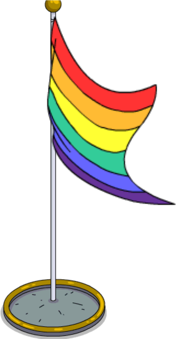 Rainbow Flag Pole - Rainbow Flag Clip Art - Png Download - Full Size ...