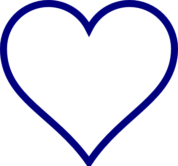 Download This Free Clip Arts Design Of Blue Line Heart Outline - Blue ...