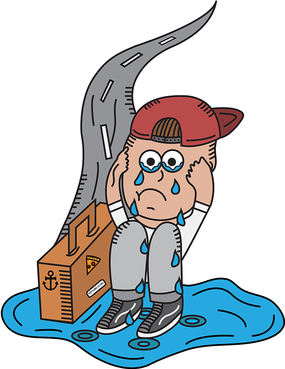 The Client Wanted A Pop Punk Kid Crying In His Own - Cartoon Clipart ...