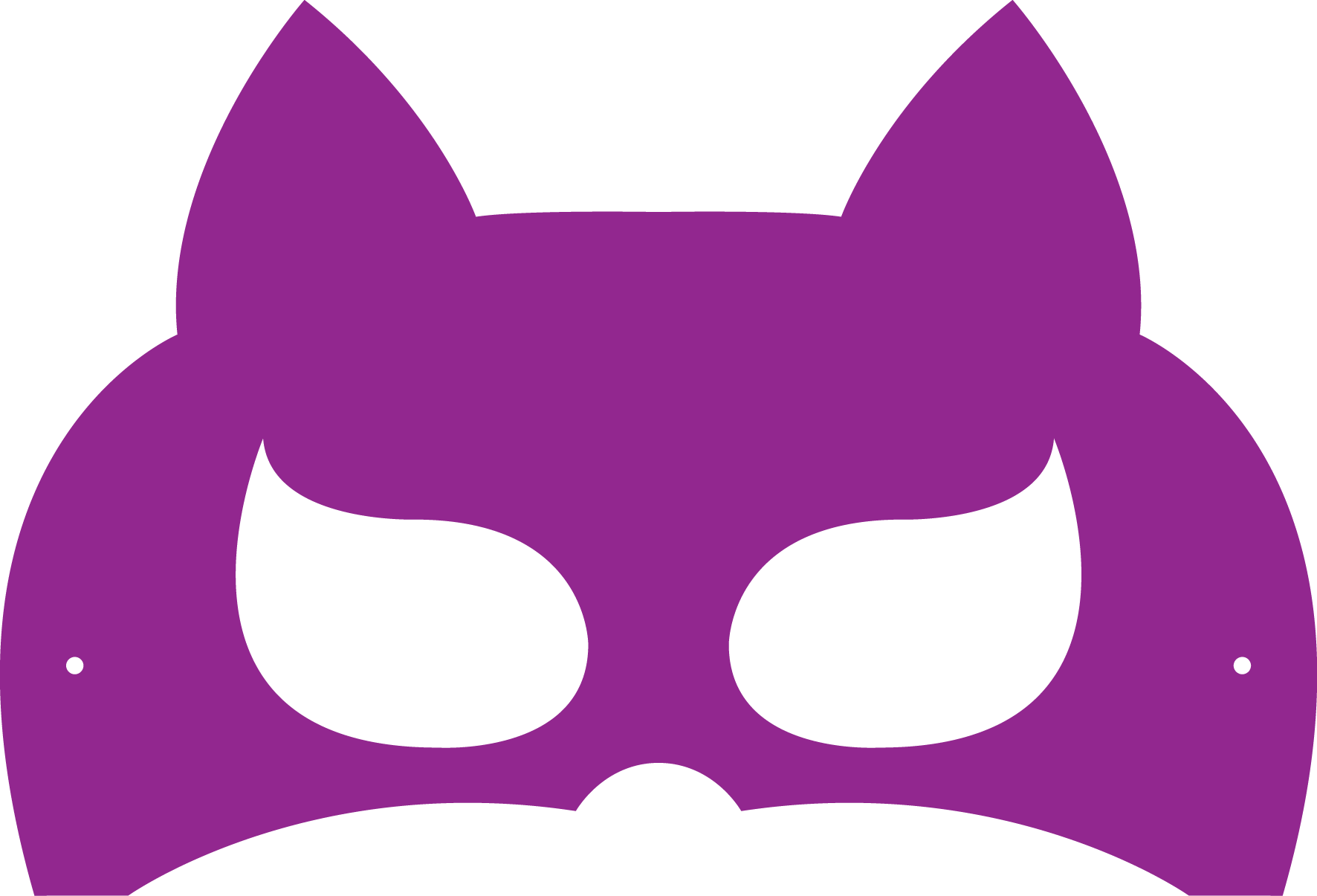 Purple Cat Mask Printable Clipart - Full Size Clipart (#817889 ...