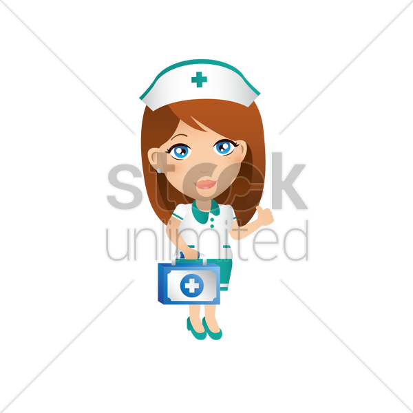 Nurse With First Aid Kit Cartoon Clipart - Full Size Clipart (#821439 ...
