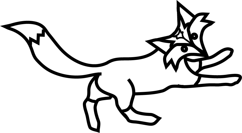 Fox Only - Line Art Clipart - Full Size Clipart (#823763) - PinClipart