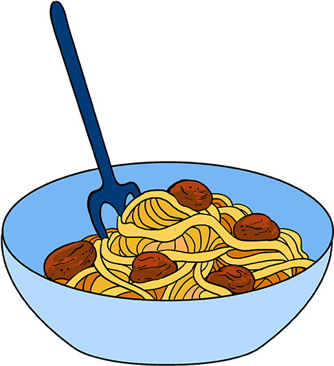 How To Draw Spaghetti - Draw A Plate Of Spaghetti Clipart - Full Size ...