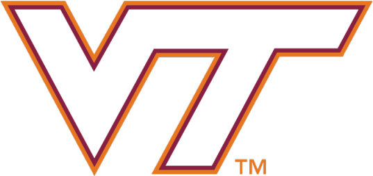 Download Athletics Vt Logo White With Orange-maroon Outline - Virginia ...