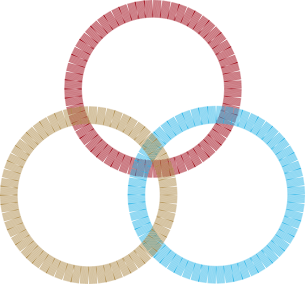 Interlocking Circles Clipart - Full Size Clipart (#838823) - PinClipart