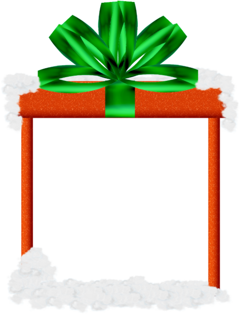 Christmas Gift Frame - Christmas Gift Photo Frame Clipart - Full Size ...