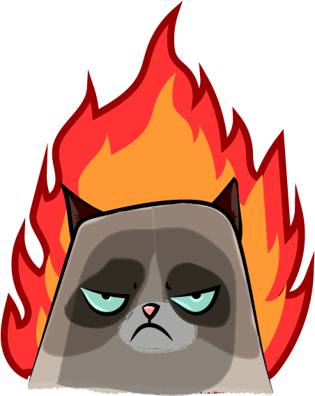 Cute Grumpy Cat - Grumpy Cat Clipart - Full Size Clipart (#846074 ...