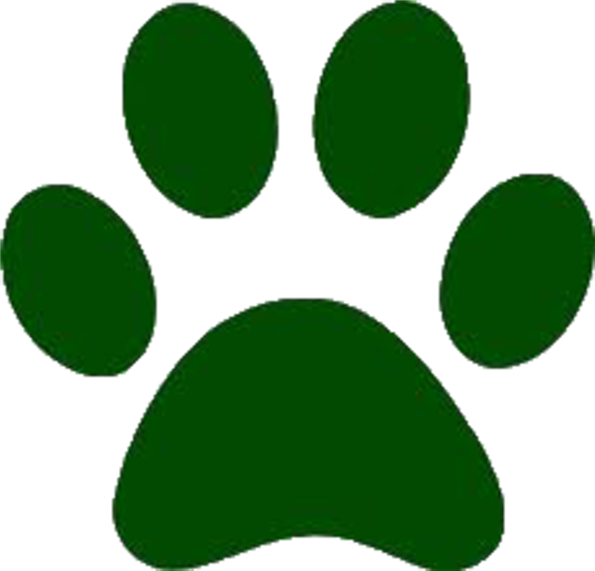 Forest Green Paw Print Clipart - Full Size Clipart (#847105) - PinClipart