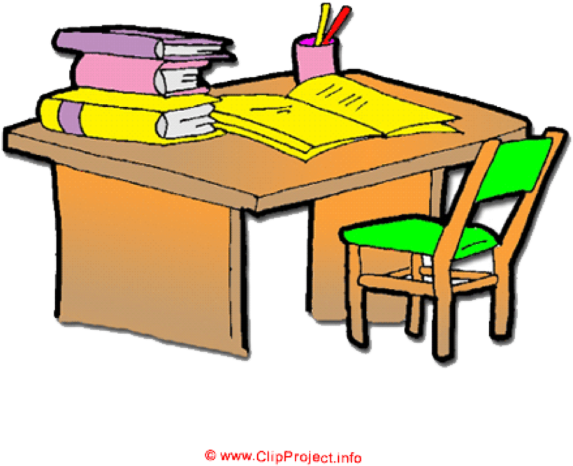 Clip Download Organized Desk Clipart - Cartoon Desk - Png Download ...