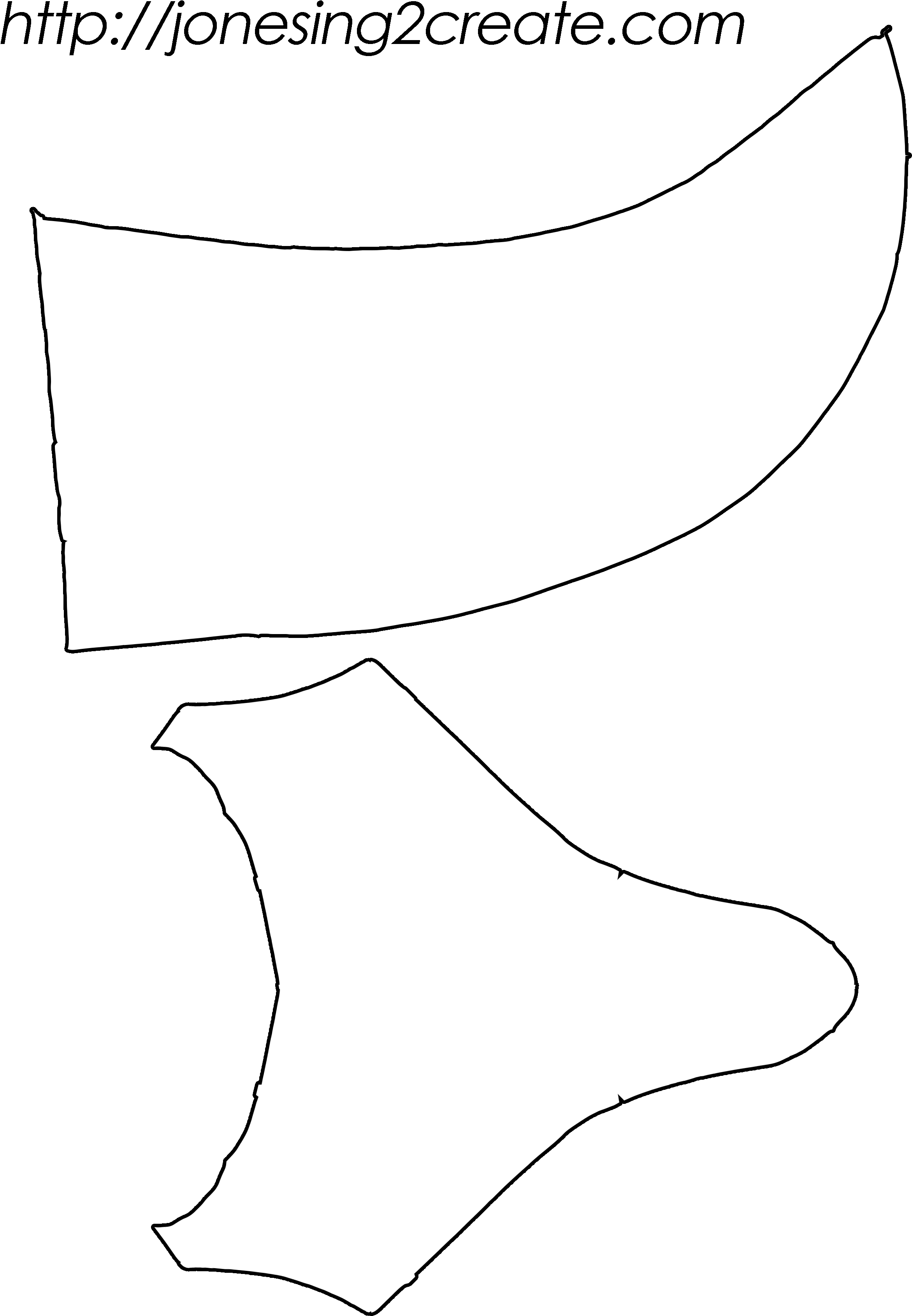 Flamingo Beak Pattern - Make A Flamingo Beak Clipart - Full Size ...