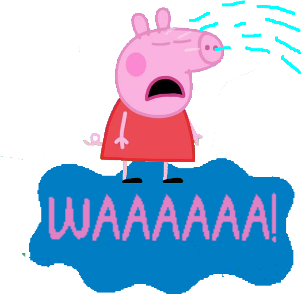 Peppa Pig - Sad Peppa Pig Transparent Clipart - Full Size Clipart ...