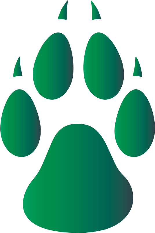 Paw Clipart Wolf - Unm Lobo Paw Print - Png Download - Full Size ...
