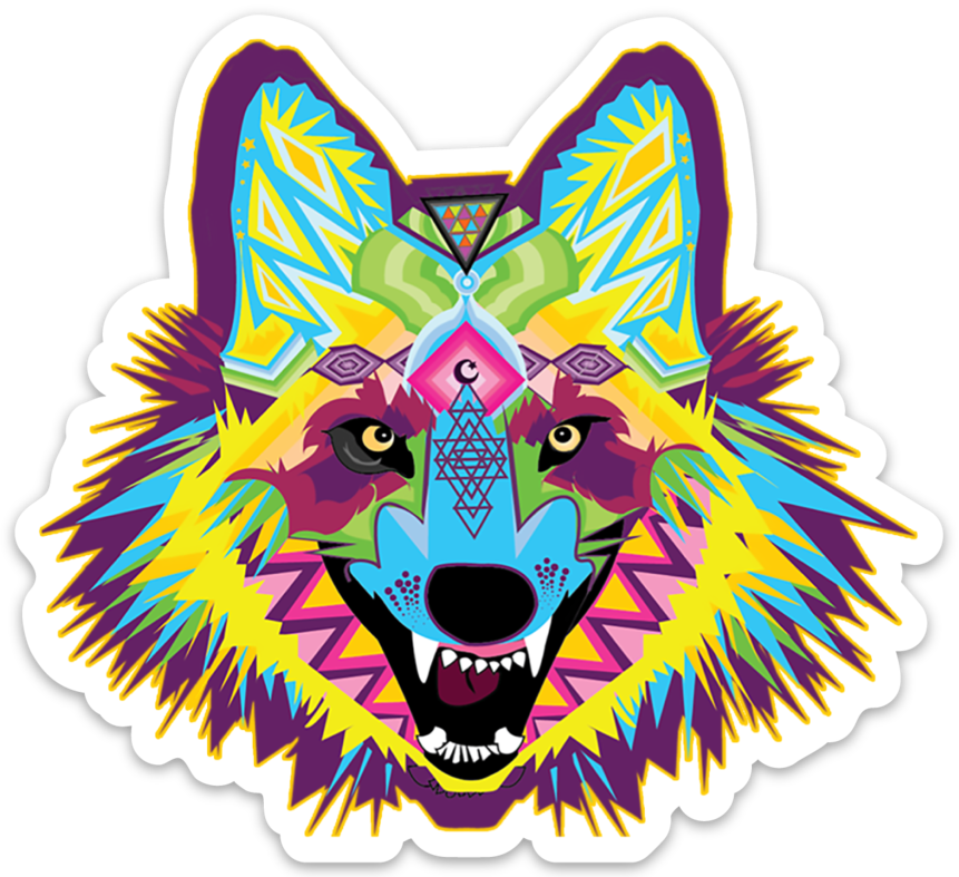 Alpha Wolf Vinyl Sticker - T-shirt Clipart - Full Size Clipart (#872716 ...