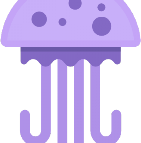 Jellyfish Clipart Aquatic Animal - Jellyfish - Png Download - Full Size ...