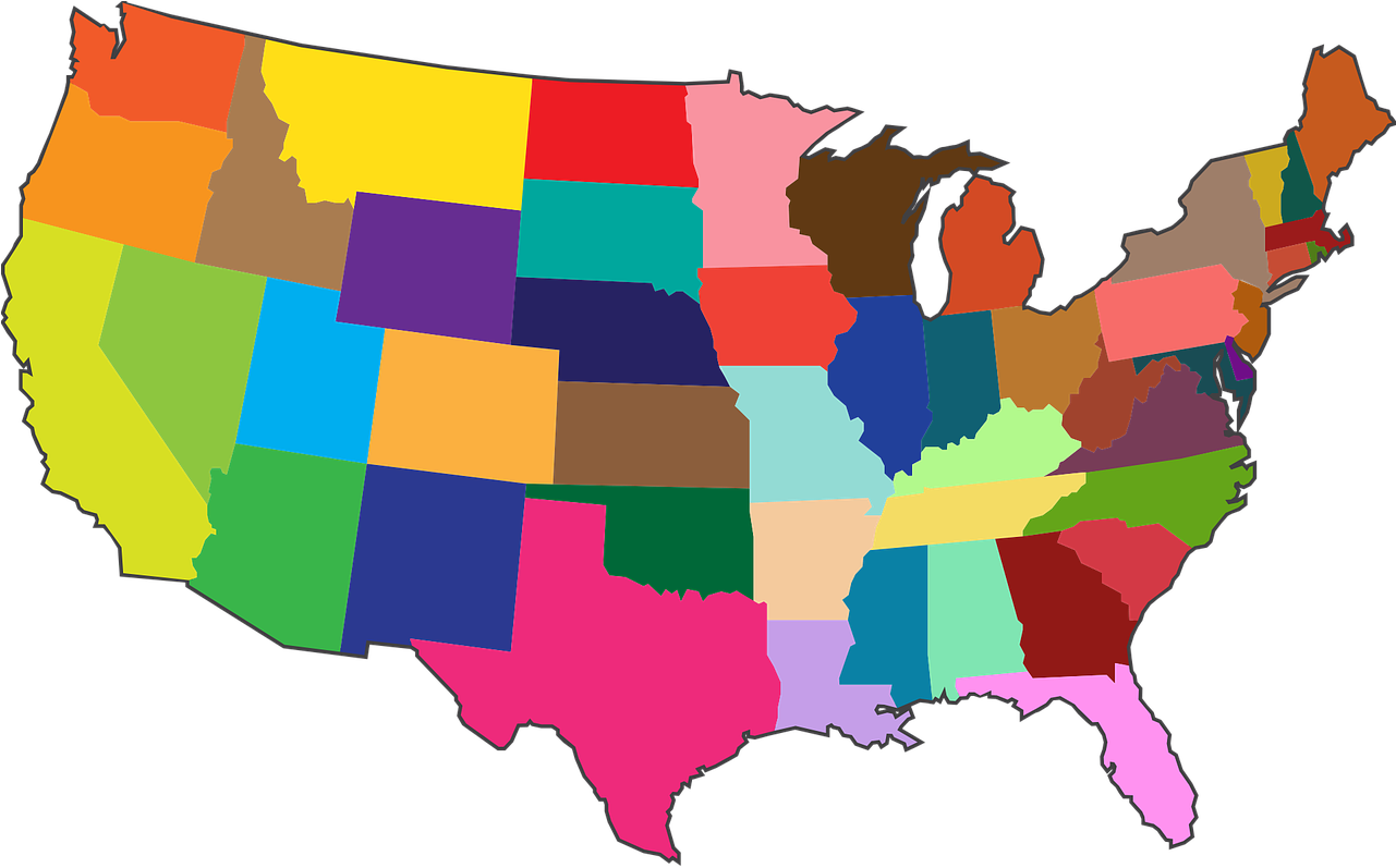 View Larger Image - Most Popular Color By State Clipart - Full Size ...