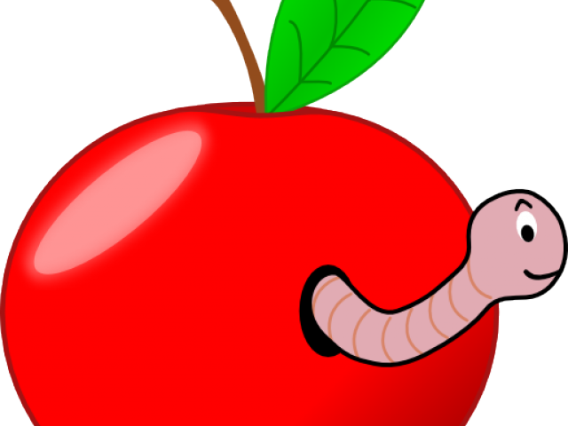Download Apple Clipart Worm - Custom Red Apple With Worm Shower Curtain ...