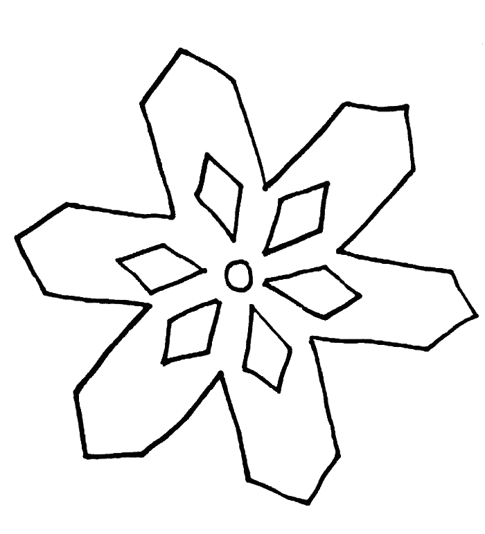 Download Simple Snowflake Coloring Sheet Clipart Coloring - Simple ...